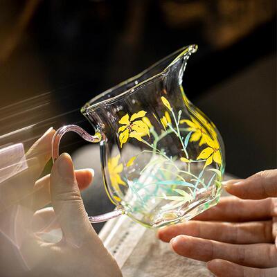 墨道己瑞璃高耐热玻璃手公把公道杯家用茶BVI配件颜值分茶器茶海