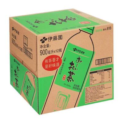 伊藤园无糖原味绿茶900ml*12瓶整箱0糖0脂0卡茶饮料 江浙沪皖