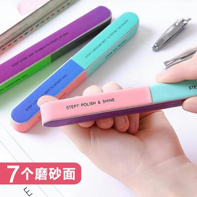 Creative 7-sided nail file and buffer strip, a fashionable n