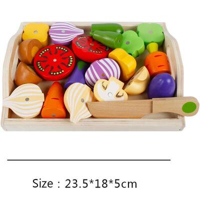 Simulation Kitchen Pretend Toy Wooden Classic Game Montessor