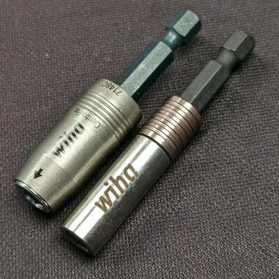 德国Wiha机械锁定转接杆带强磁快速更换1/4螺丝起子头接套筒7148C