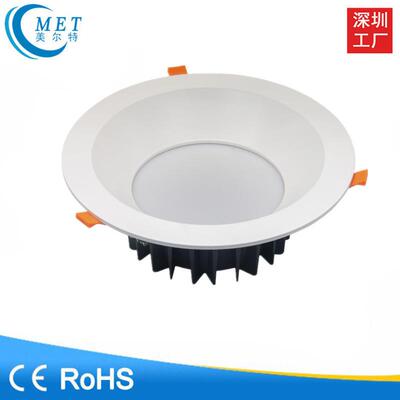 厂家直销 商用嵌入式筒灯 10寸深防眩筒灯开孔240-280mm30W40W50W