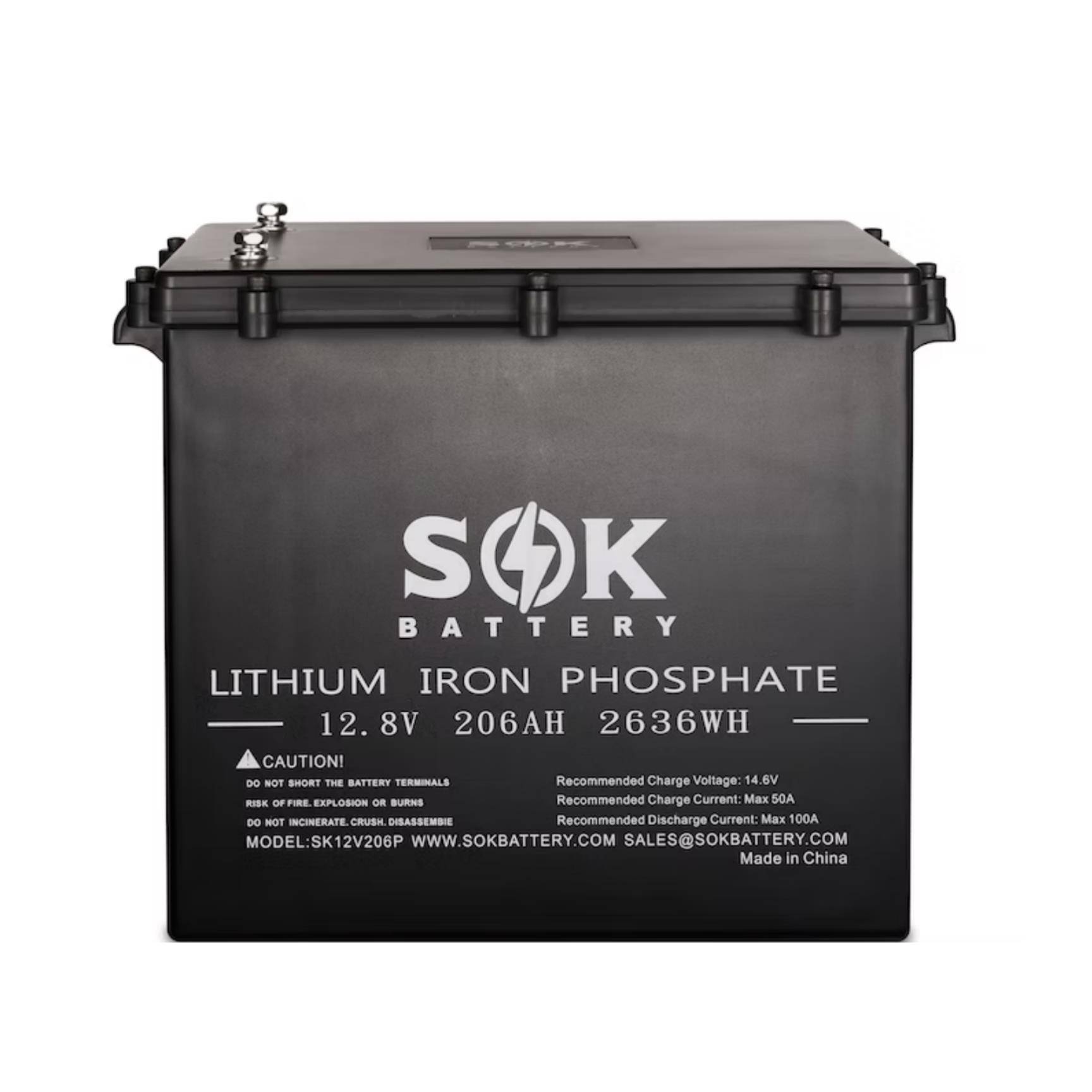 SOK12V206P 磷酸铁锂12V206Ah游艇房车储能电池 船舶配件房车配件