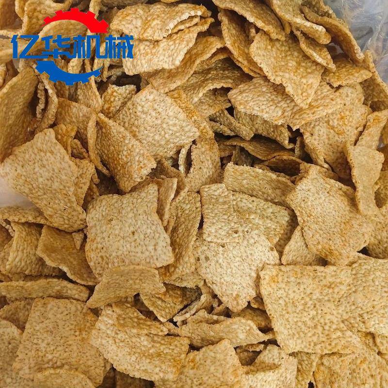 苦荞片油炸机连续式油炸锅巴设备全自动膨化食品油炸流水线