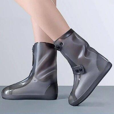 2Pcs Useful High Tube Rain Boots Non-slip Snow Defence