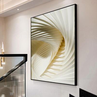 别墅轻画奢挂现代客厅饰画背入SYY户玄装关画沙发景墙高端走廊过