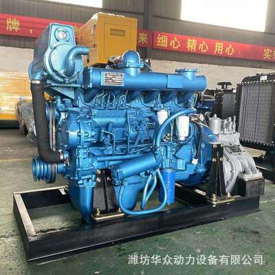 潍坊船用柴油发动机150 120马力船用 可配带杭齿40A变速箱齿轮箱