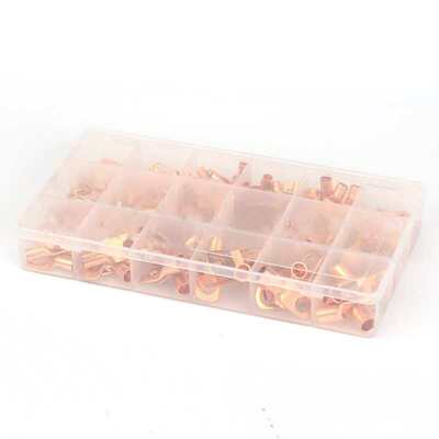窥170pcs端子盒装环形接线鼻子端子片系列口接线sc铜 铜