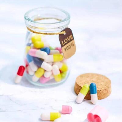 50/100pcs Message Capsule In Bottle Transparent Letter Love