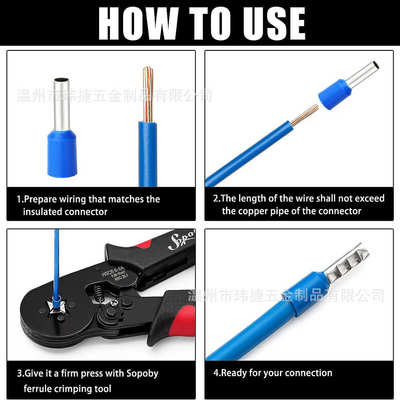 1800pcs压线钳手动多功能管型冷压接线端子压线钳套装常规