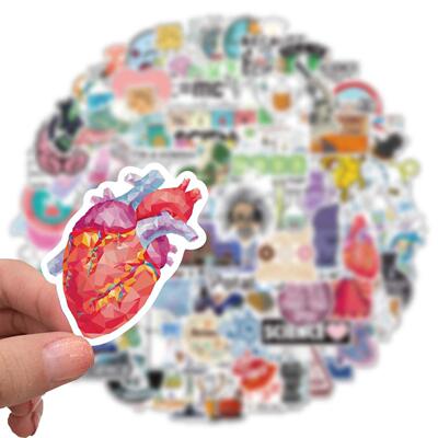 50/100PCS Science Lab Chemistry Stickers Funny Stickers DIY0