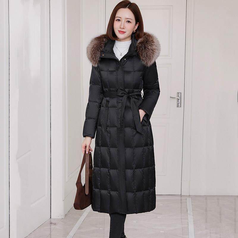 梵薇兰羽绒服女长款狐狸毛领2026年妈妈冬装新款时尚洋气加厚外套