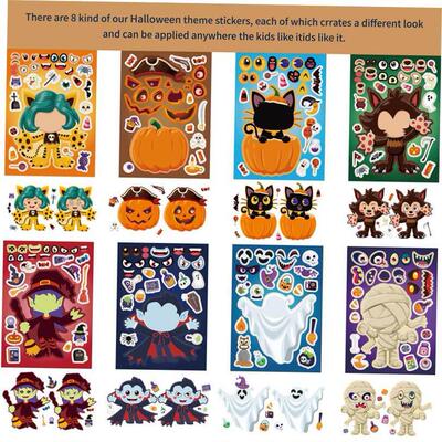 Horror Halloween Kids Anime Vampire Pumpkin Witch Puzzle Diy