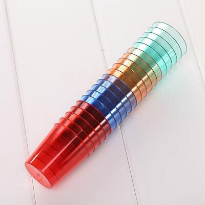 80pcs Disposable 25ml Glasses Cups Plastic Cup Coloured Shot