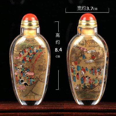 手绘鼻烟壶清明上河图特色传统手工艺品内画鼻烟壶出国小礼品礼物