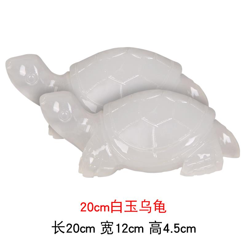 高档天然原石雕刻玉石乌龟缸装厅饰品玉雕器玉器长寿龟客家居玉鱼