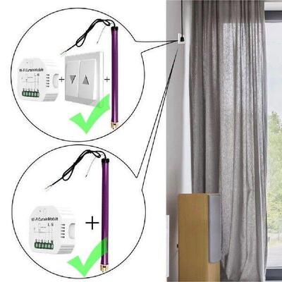 WiFi Smart Rf433 Curtain Switch With Remote For Motorized