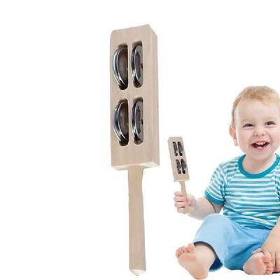 Music Instruments for Kids Wood Metal Cymbals Percussion