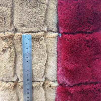 长毛方IXL压格提花兔貂时装绒布毛针细腻手感柔软剪沟花兔工艺现