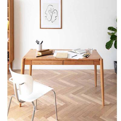 芬尤书桌北欧纯实木写字台日式写字桌双人电脑桌办公桌