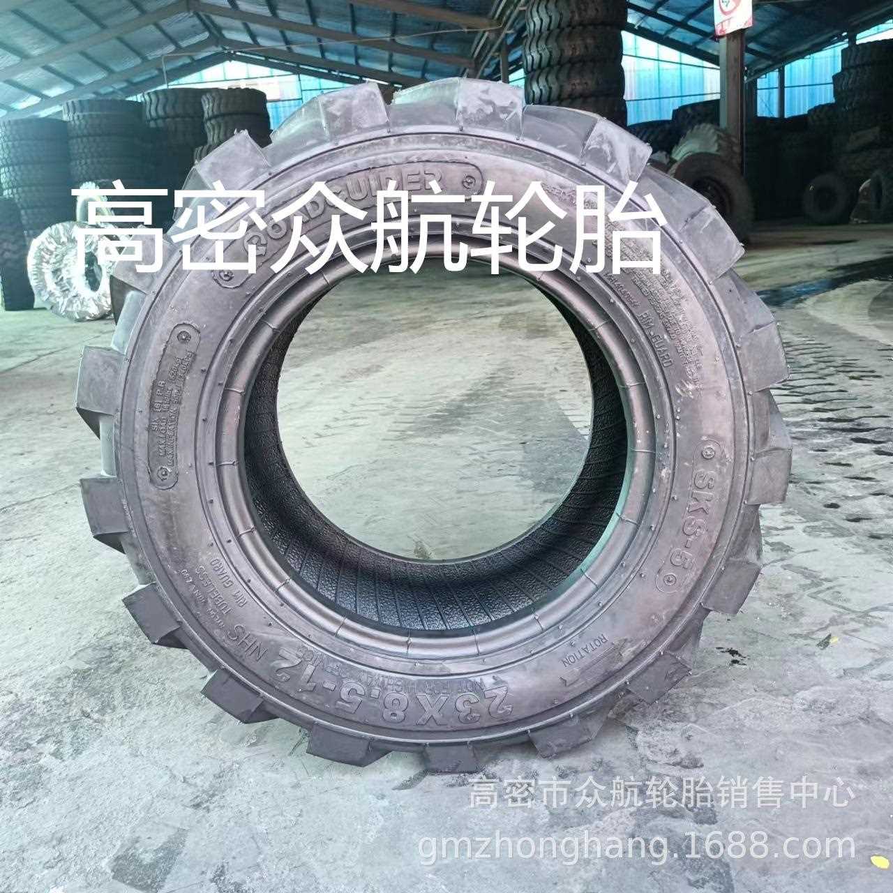 新款直销23 x8.5-12机械工程人字花纹轮胎