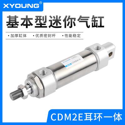 XYOUNG气动CM2E耳环一体型迷你气缸CDM2E20-50单耳不锈钢迷你气缸