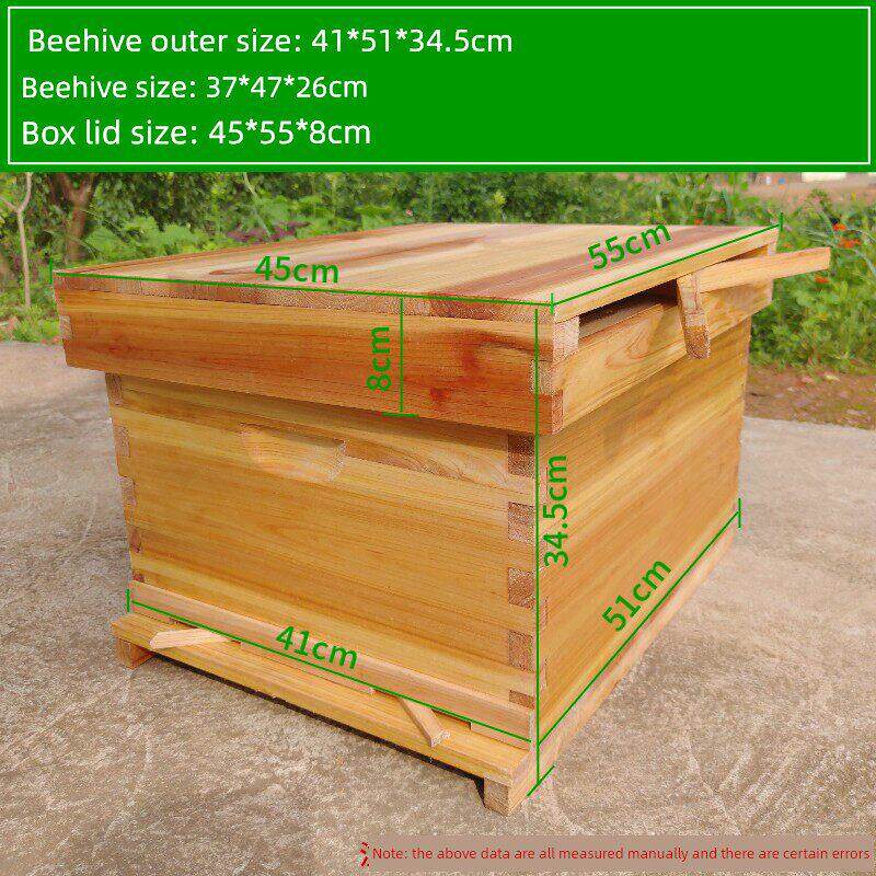 蜜蜂标准十框煮蜡蜂巢冷杉蜂窝箱桶全套养蜂工具浸泡在蜡意大利黄