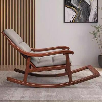 中式实金秋休闲摇摇摇椅老人木用躺椅客厅大OID人午睡阳懒台家人