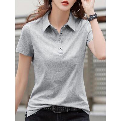 O 21217 Purple Button Down Polo Shirt 紫色翻领T恤