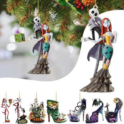 Nightmare Before Christmas Jack And Sally Hanging Ornament