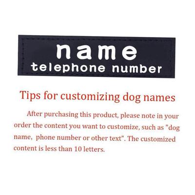2 PCS PU Personalized Dog ID TagS Dog K9 Harness Collar Labe