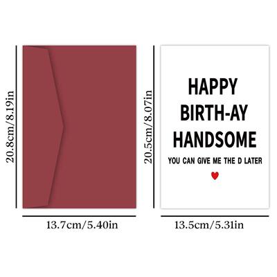 Rude Birthday Card for Him Boyfriend, Cheeky Bday Card for H