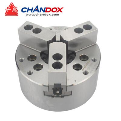 台湾CHANDOX千岛三爪高速中空油压夹头OP-206 6寸数控液压卡盘