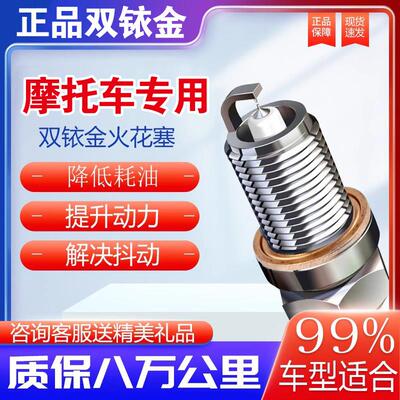 机车双铱金火花塞A7RIU D8TC CR8EIX黄龙300踏板125 NS110原装