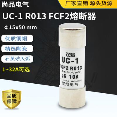 FCF2-1 UC-1圆筒帽形陶瓷熔断器保险丝管芯15*50船用电流32A6双焰