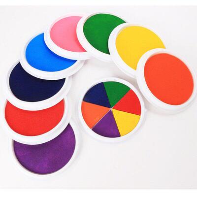 6 Colorful Ink Stamp Pad DIY Finger Painting Craft Cardmakin