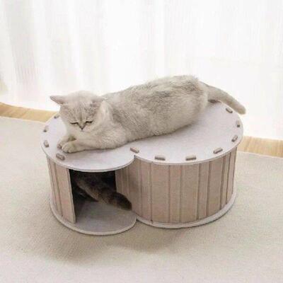 S-shaped Felt Cat Tunnel Bed Scratch Resistant Detachable