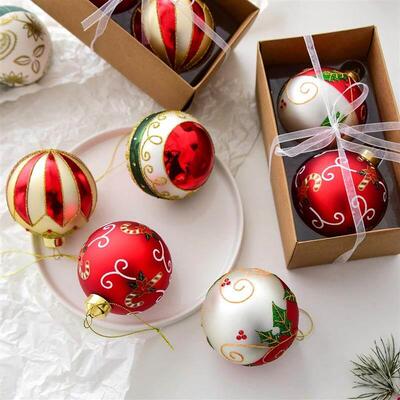 Elegant Glass Christmas Ornaments Sparkling Tree Decor Balls