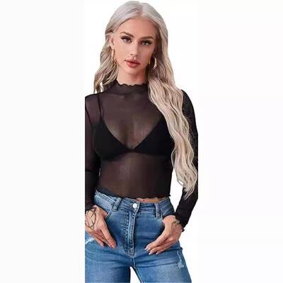 Women's Allover Floral Print Mesh Dresses Mock Neck Bodycon