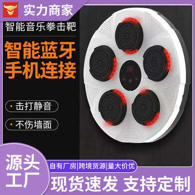 电子智能音乐拳击机训练器灯光节奏 音乐拳击拳重拳速测试墙靶 挂