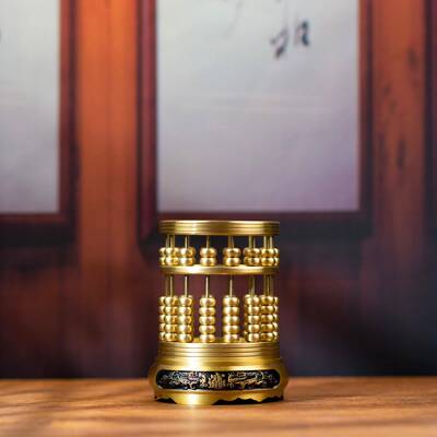 小铜spbt01记黄装铜算盘笔纯铜中式件桌面创意摆礼物铜艺术筒品家