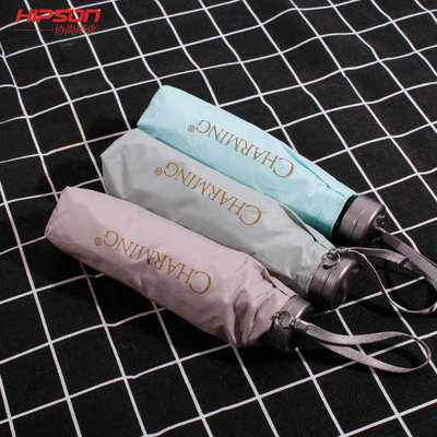 2020新款防晒伞charming三折伞夏季折叠福懋色胶铝合金防UV伞