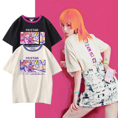MuseDash机厅少女T恤宽松纯棉日系夏装帅气游戏情侣喵斯快跑