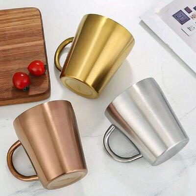 300ml Double-Layer Water Cup Home Dining Drinkware Mugs 304