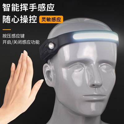 S新款跨境挥手感应COB头灯户ZL-EWG05外骑行L灯UB充电夜跑步灯 D