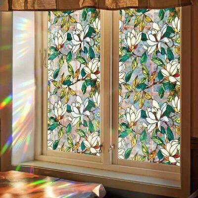 Static Window Film Window Privacy Film Colorful Stained
