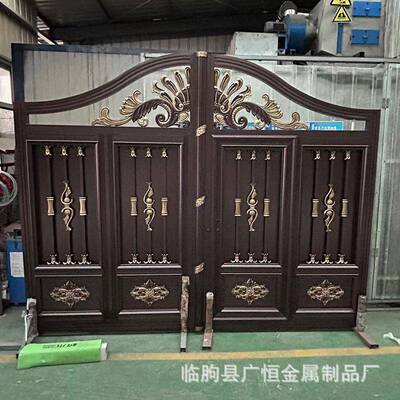 农村自建别墅庭院大门铝合金平开庭院门乡村庭院入户铝艺庭院门