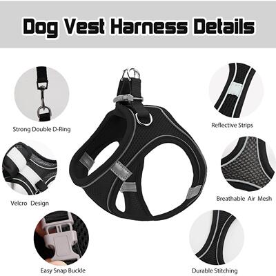 Pet Dog harness and leash set Reflective Breathable Harness
