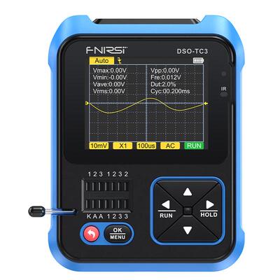 FNIRSI 数字示波器DSO-TC3晶体管测试仪LCR表三合一便携式手持小