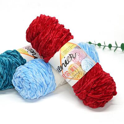 100±3g (150 Yards) Chenille Velvet 100% Acrylic Blended Yar
